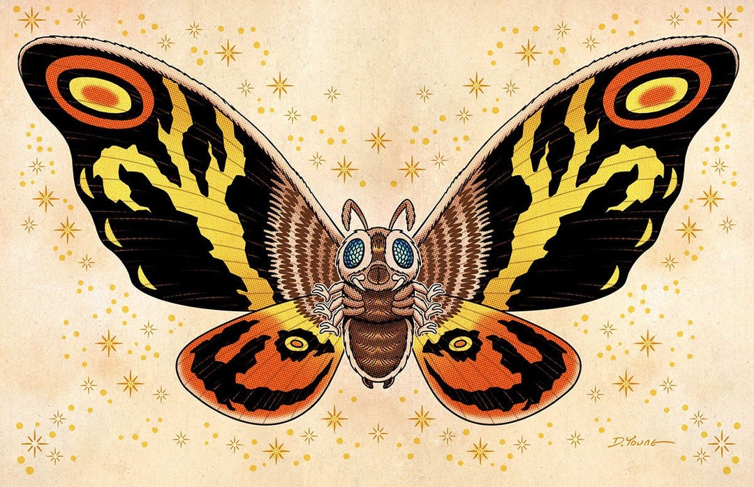Mothra, Signed 11 X 17 Color Print by Darryl Young - Etsy