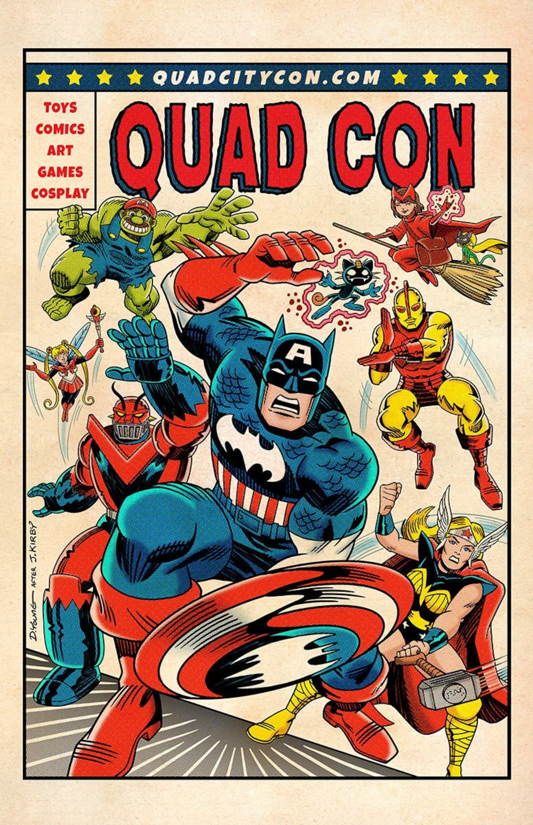 Official 2022 Quad Con Comic Convention Poster, Signed 11 X 17 Color ...
