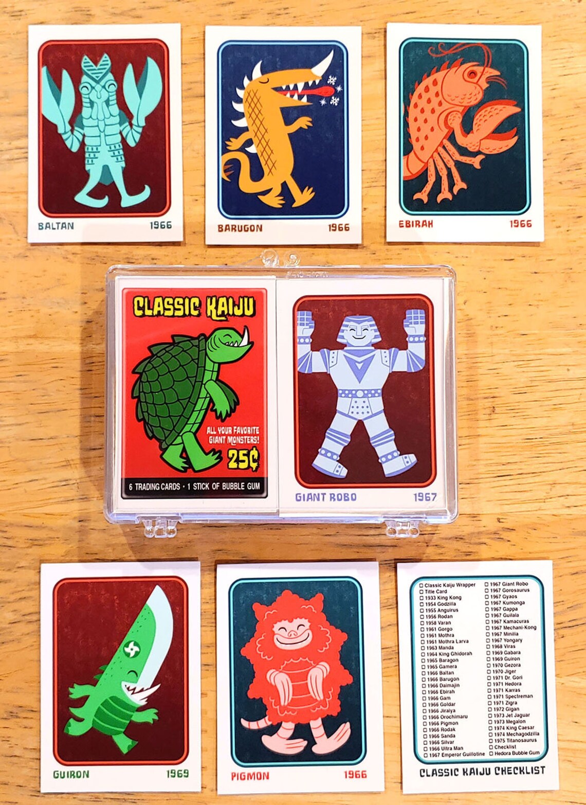 Classic Kaiju Mini Trading Card Set, 56 Cards, 1.75" X 2.5" - Etsy