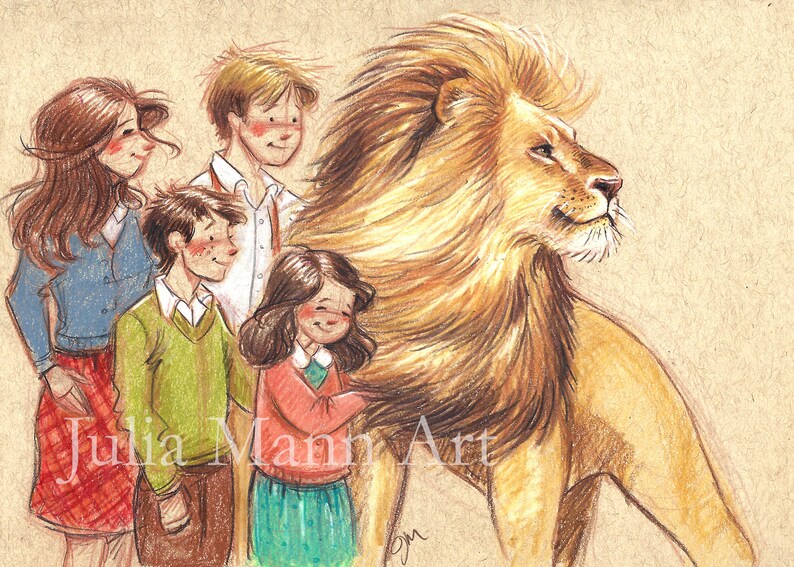 Lion and Children - Etsy