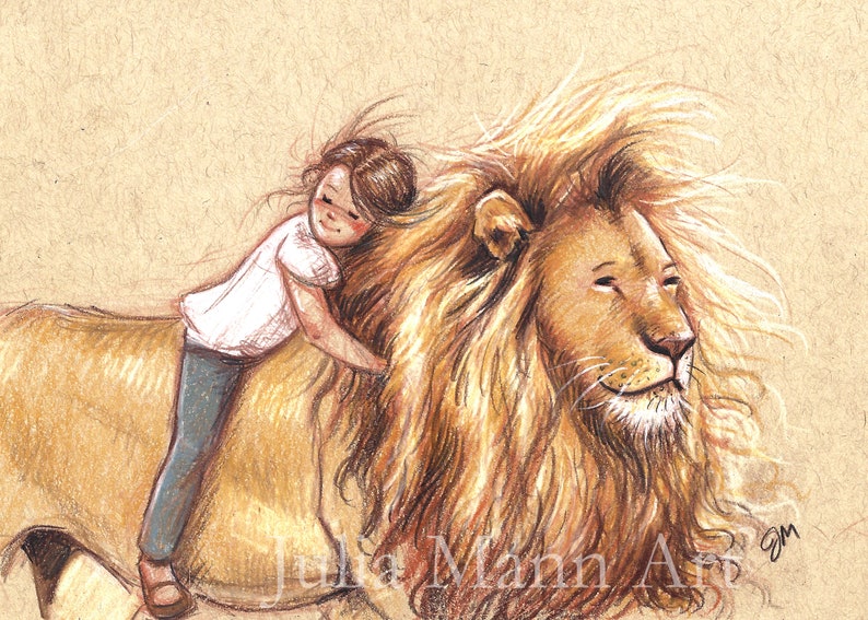 Riding the Lion - Etsy