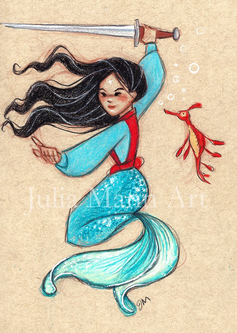 Mermaid Princess and Sea Dragon - Etsy