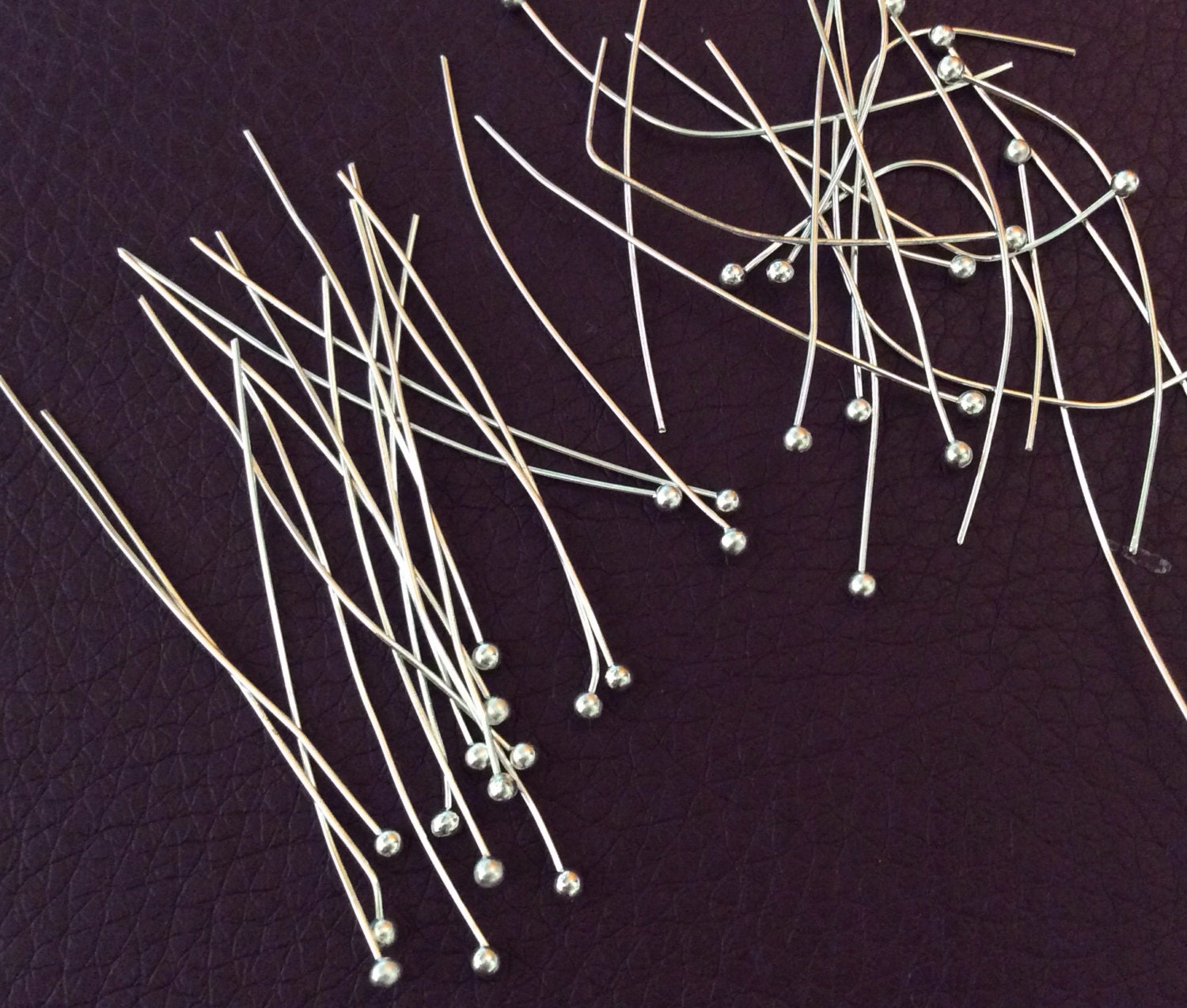 150 Pcs 40 Mm Silver Plated Ball Headpins,silver Plated Ball Pin,silver ...