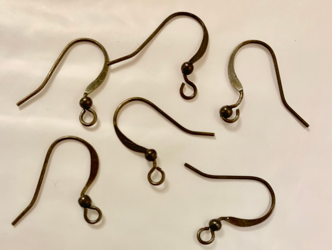 80 Pcs Nickel Free Antique Bronze Earring Hooks, Fishhooks,brass ...