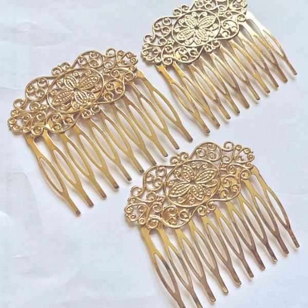 Gold Hair Comb - Etsy