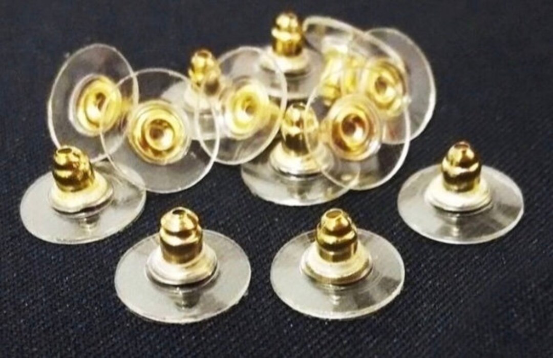 80 Pcs Golden Earring Nuts,golden Earring Back,golden Earring Finding ...