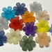 30 Pcs Mixed Color Lucite Flower,transparent Flower,frosted,colorful ...