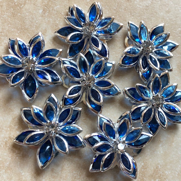 Blue Rhinestone Pin - Etsy