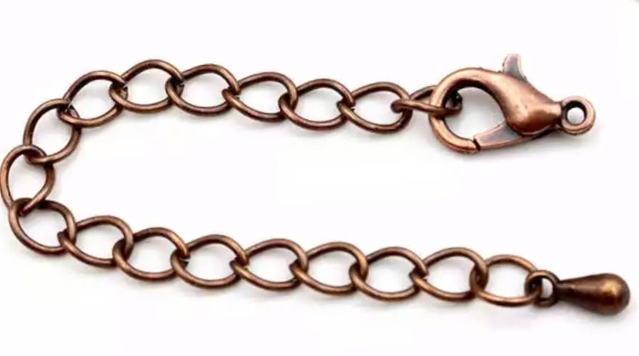 10 Extended Chains With Lobster Claw Claspcopper Colorred - Etsy