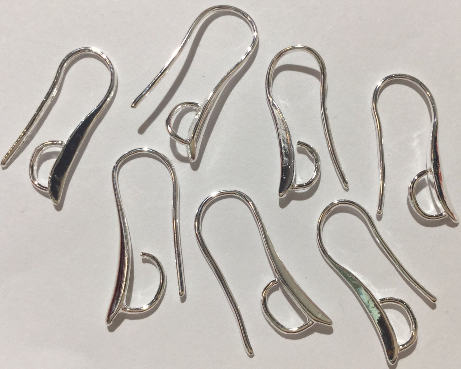 10 Pcs Silver Pinch Bail Ear Wire,for Crystal Stone Bead,silver Earring ...