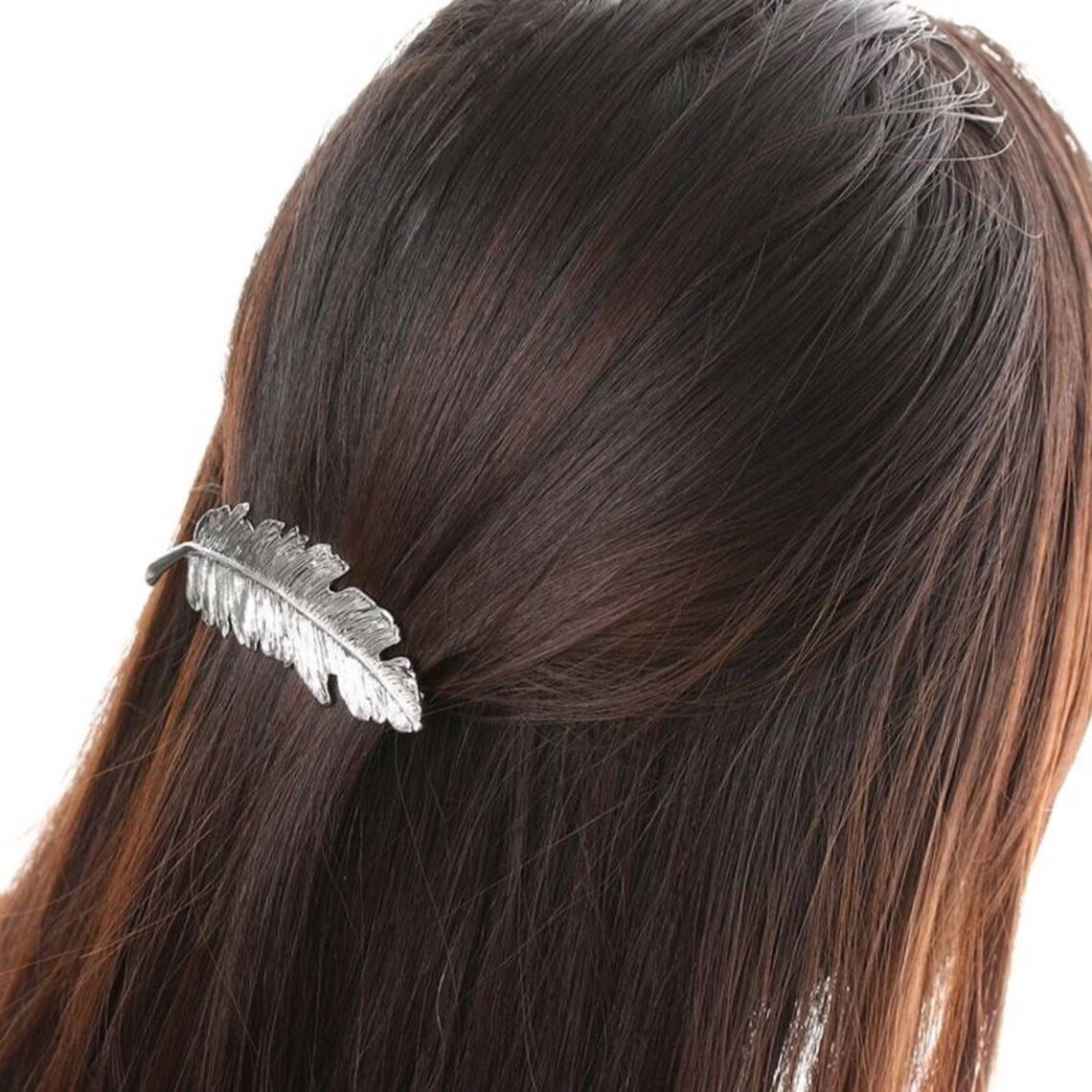 1 Pcs Hair Barretesantique Silverfeather Hair Barrettehair - Etsy