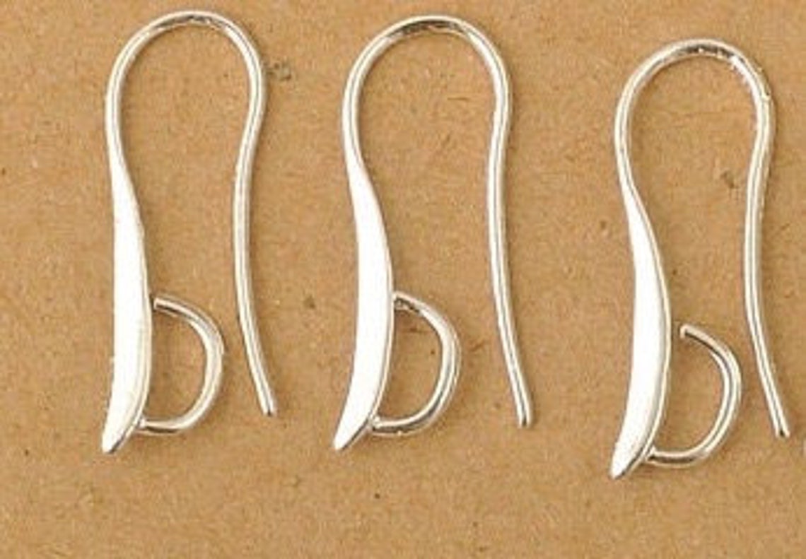 10 Pcs Silver Pinch Bail Ear Wire,for Crystal Stone Bead,silver Earring ...