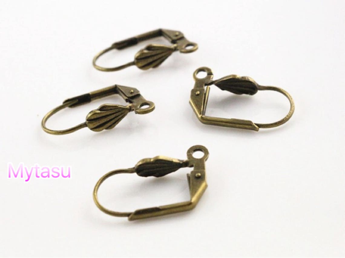 20 Pcs Lever Back Hoop Earring ,antique Bronze, Nickel Free,brass Ear ...