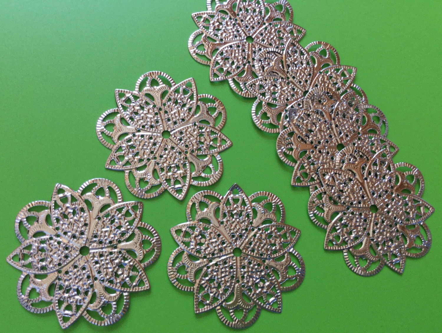 12 stuks 45 mm filigraan hangers Platina filigraan messing - Etsy Nederland