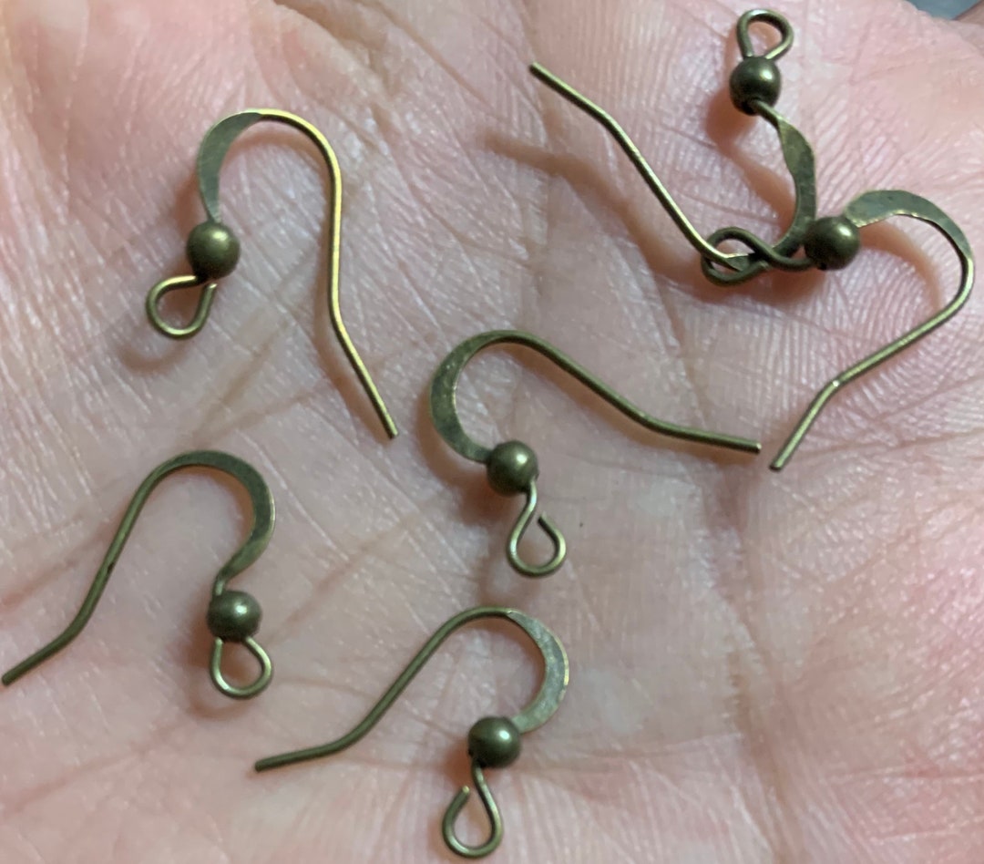 80 Pcs Nickel Free Antique Bronze Earring Hooks, Fishhooks,brass ...