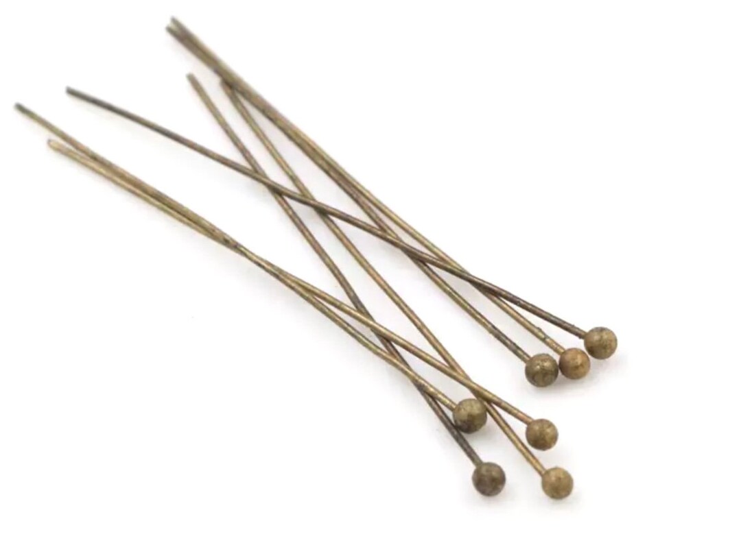 120 Pcs Ballpin,antique Bronze, 45 Mm, Antique Bronze Ball Pin,earring ...