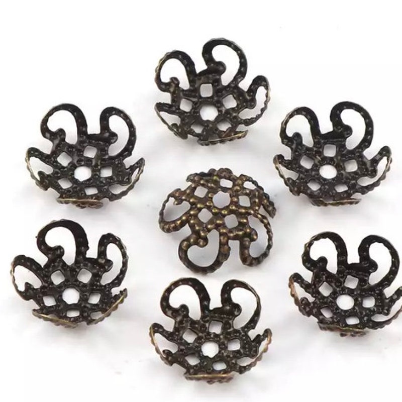 Bronze Bead Caps - Etsy
