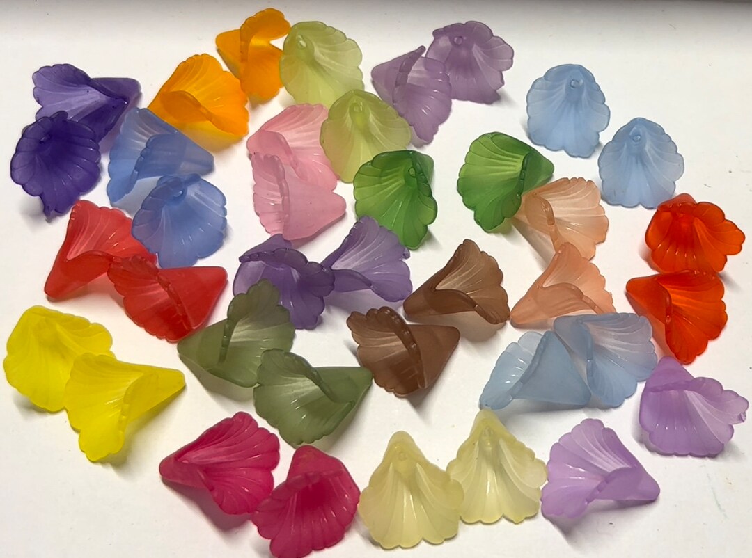 40 Pcs Mixed Color Lucite Flower,calla Lily Flower,lucite Flower ...