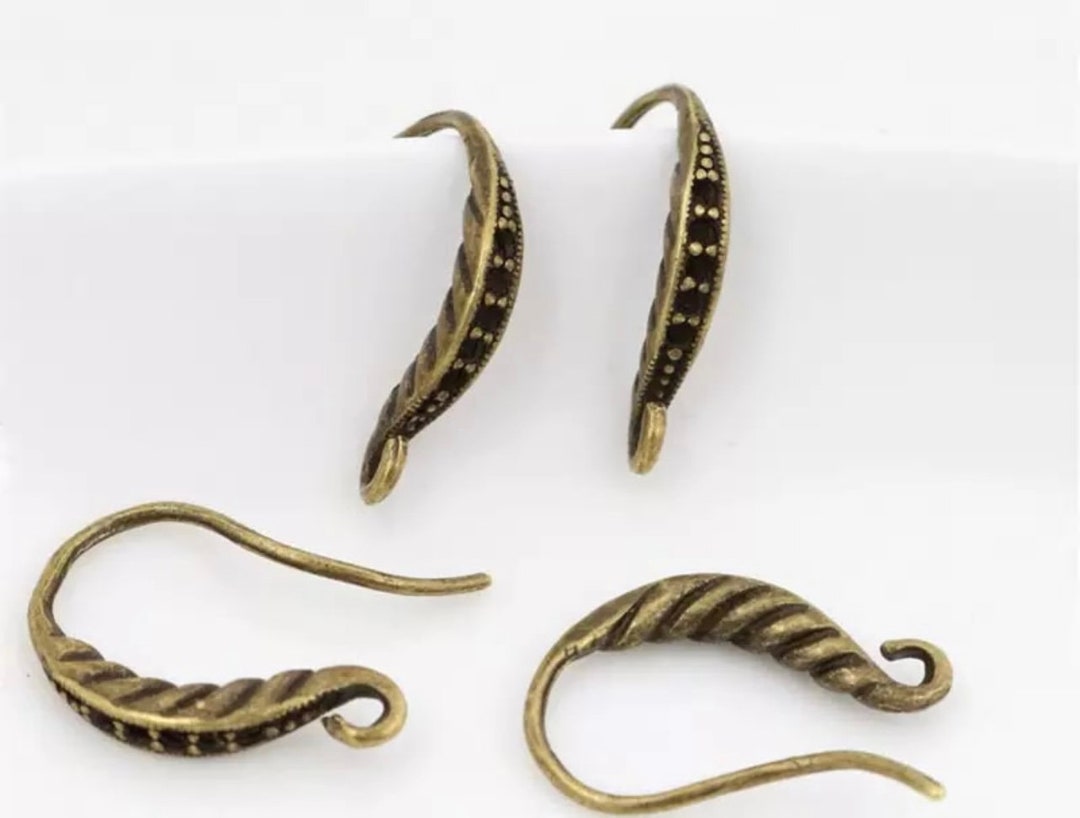 Nickel Free..10 Pcs Antique Bronze Earring Hooks, Fishhooks,brass ...