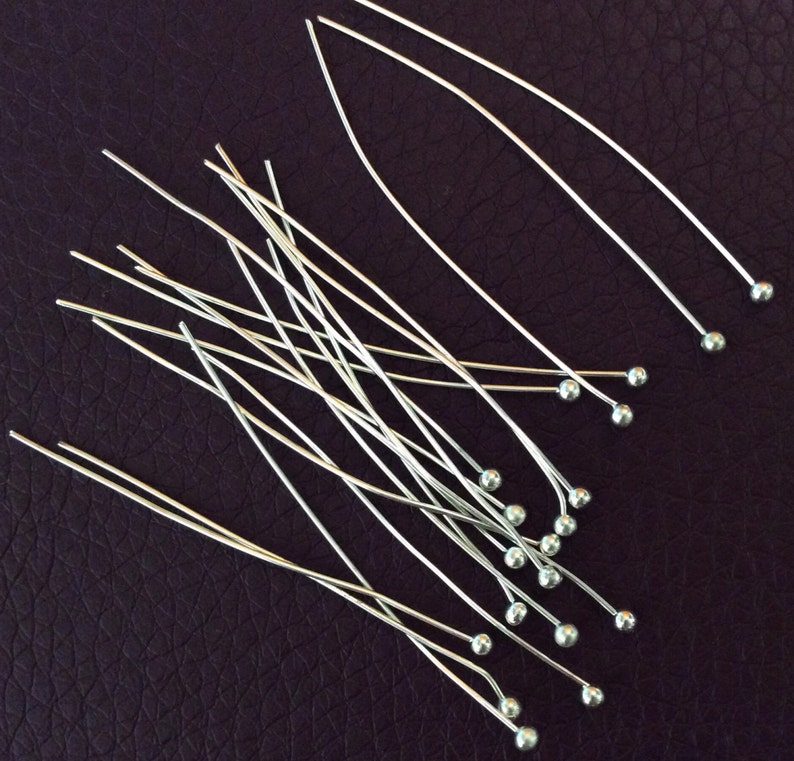 150 Pcs 40 Mm Silver Plated Ball Headpins,silver Plated Ball Pin,silver ...