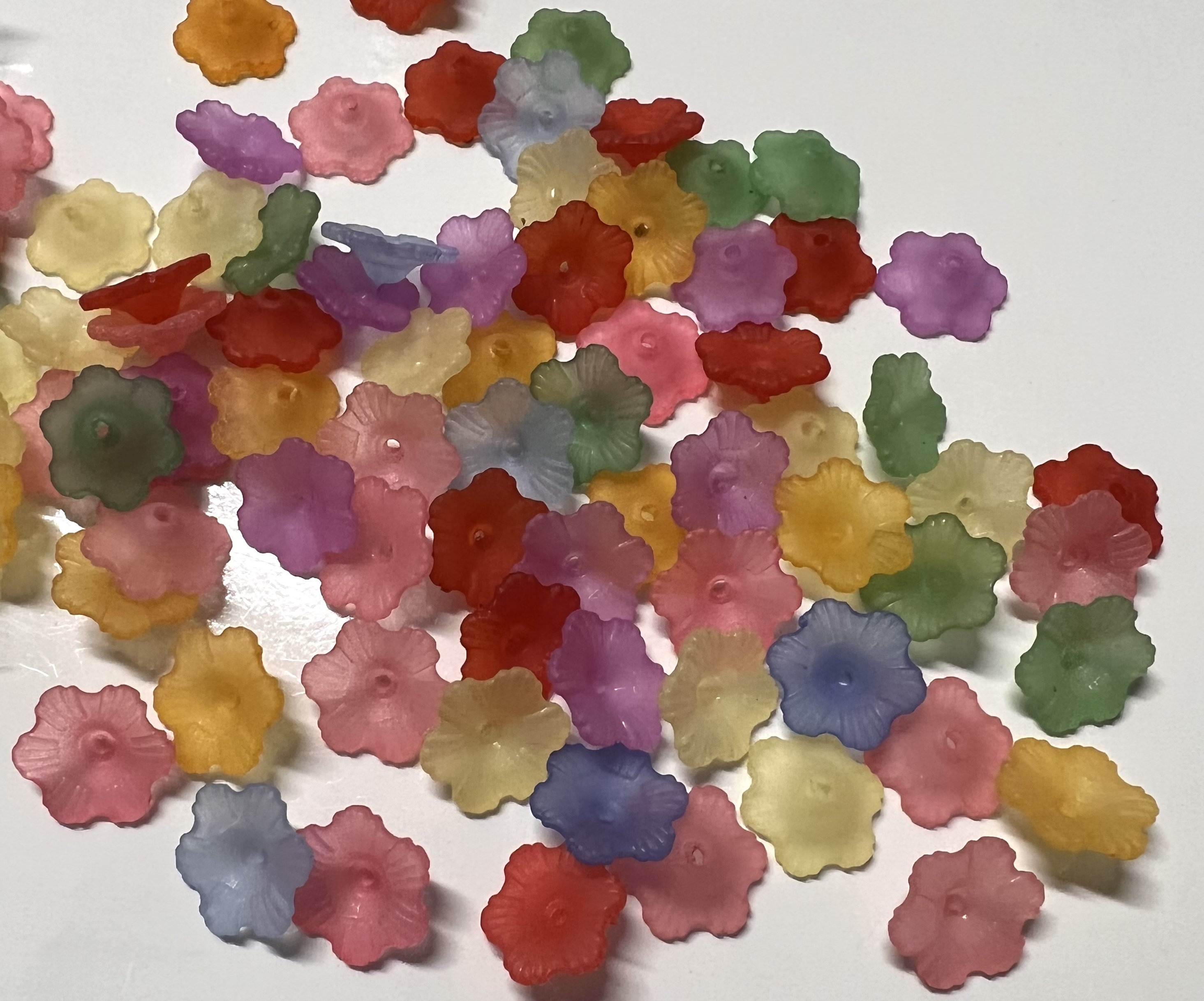 150 Pcs Mixed Color Lucite Flower,10 Mm Long,asserted Lucite Flower ...