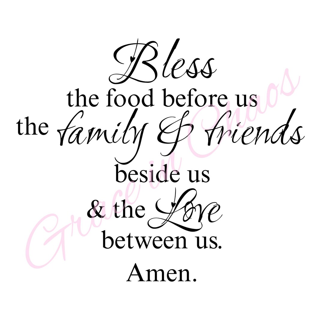 Table Blessing Printable | Christian Dining Room Wall Art | Family ...