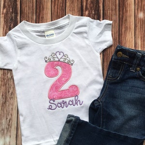 Princess Birthday Shirt / Girls Birthday Shirt / Custom Applique Shirt ...