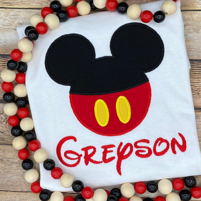 Disney Mickey Mouse Shirt / Custom Boys Applique Shirt / Classic Mickey ...