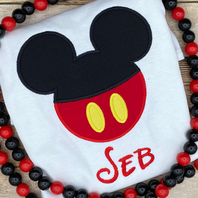 Disney Mickey Mouse Shirt / Custom Boys Applique Shirt / Classic Mickey ...