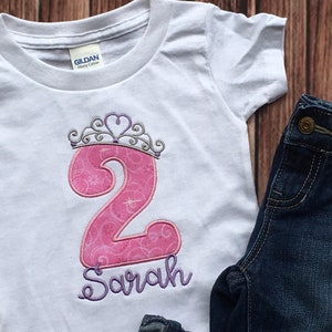 Princess Birthday Shirt / Girls Birthday Shirt / Custom Applique Shirt ...