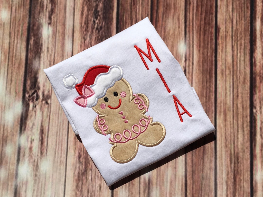 Girls Christmas Shirt - Girls Gingerbread Man Shirt - Gingerbread Girl ...