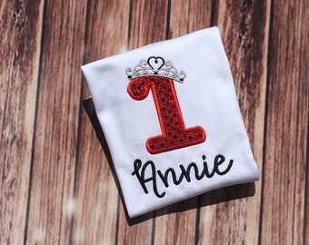 Princess Birthday Shirt / Girls Birthday Shirt / Custom Applique Shirt ...