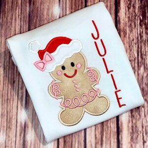 Girls Christmas Shirt - Girls Gingerbread Man Shirt - Gingerbread Girl ...