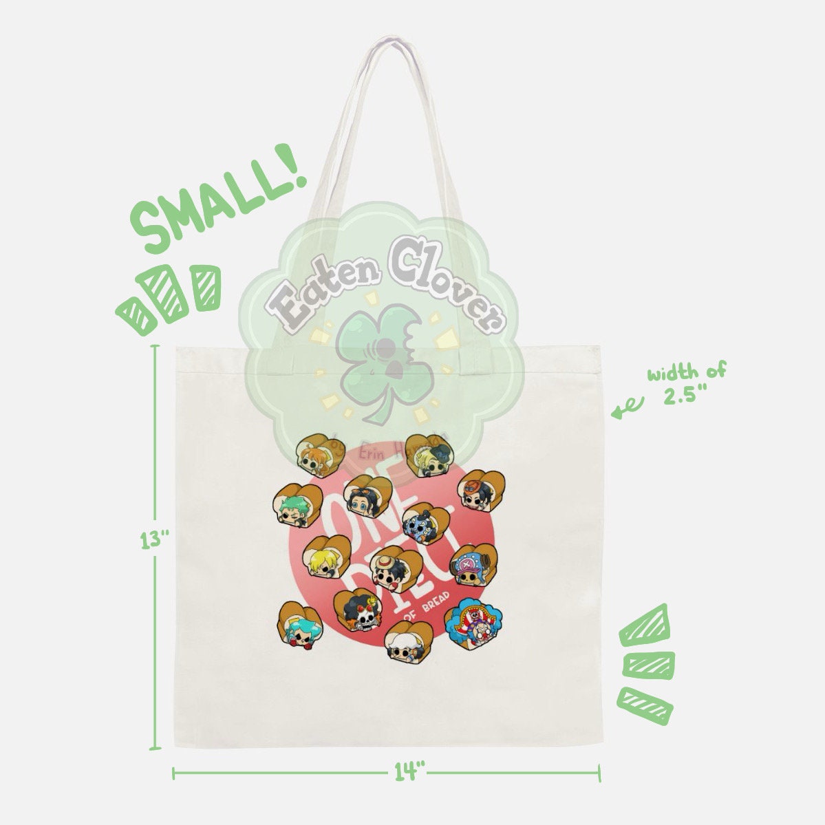 ONE PIECE of Bread Tote Bag - Etsy