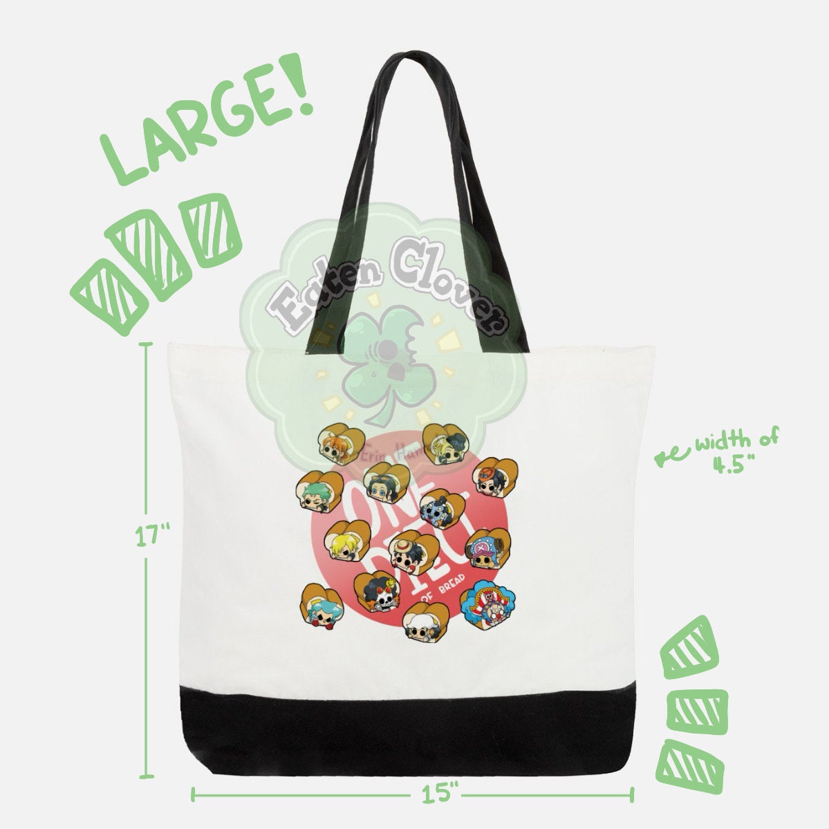 ONE PIECE of Bread Tote Bag - Etsy