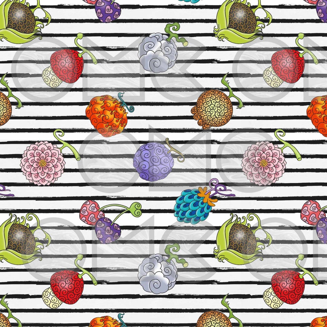 Devil Fruit Digital Seamless Pattern - Etsy