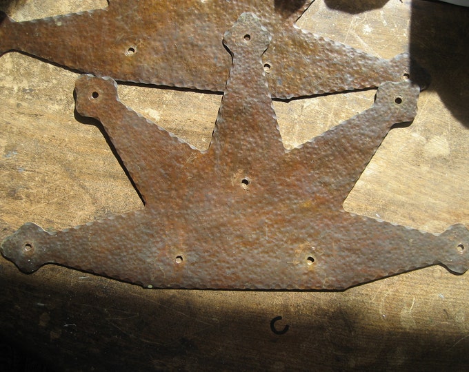 Copper Fan Trusses Vintage Beam Brackets, Hand Hammered Finish, Misson ...