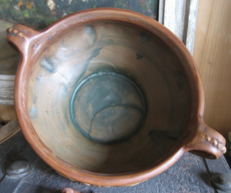 Weller Bowl Two Handle Brown Brushed Glaze Claremont - Etsy