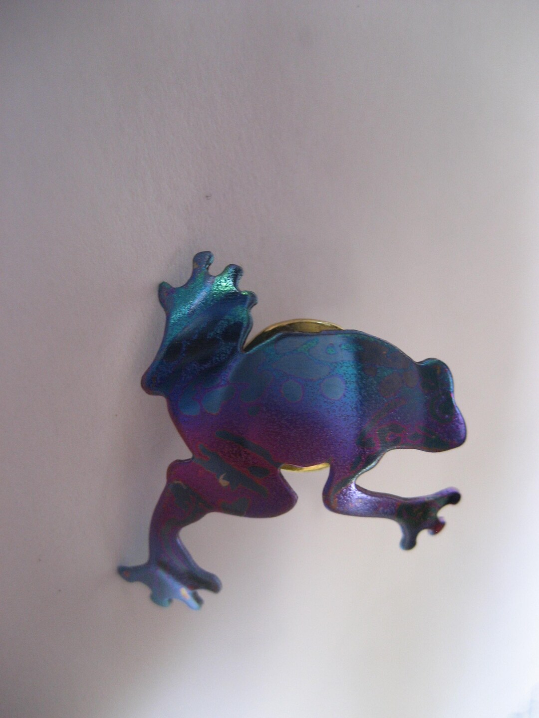 Vintage Frog Titanium Pin, FROG Brooch Pin, Blue and Purple Tie Tack - Etsy