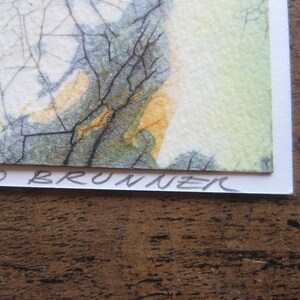 Original Art Work by Otto Brunner (1921-) Mixed Media Small Painting on ...