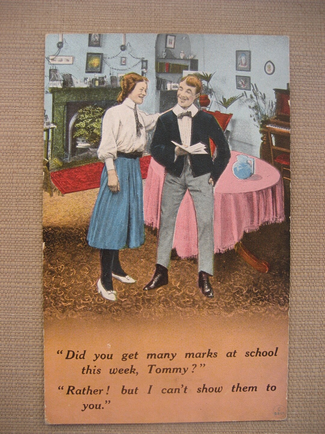 Victorian Couple, Flirting Couple, One Vintage Postcard,'did You Get ...
