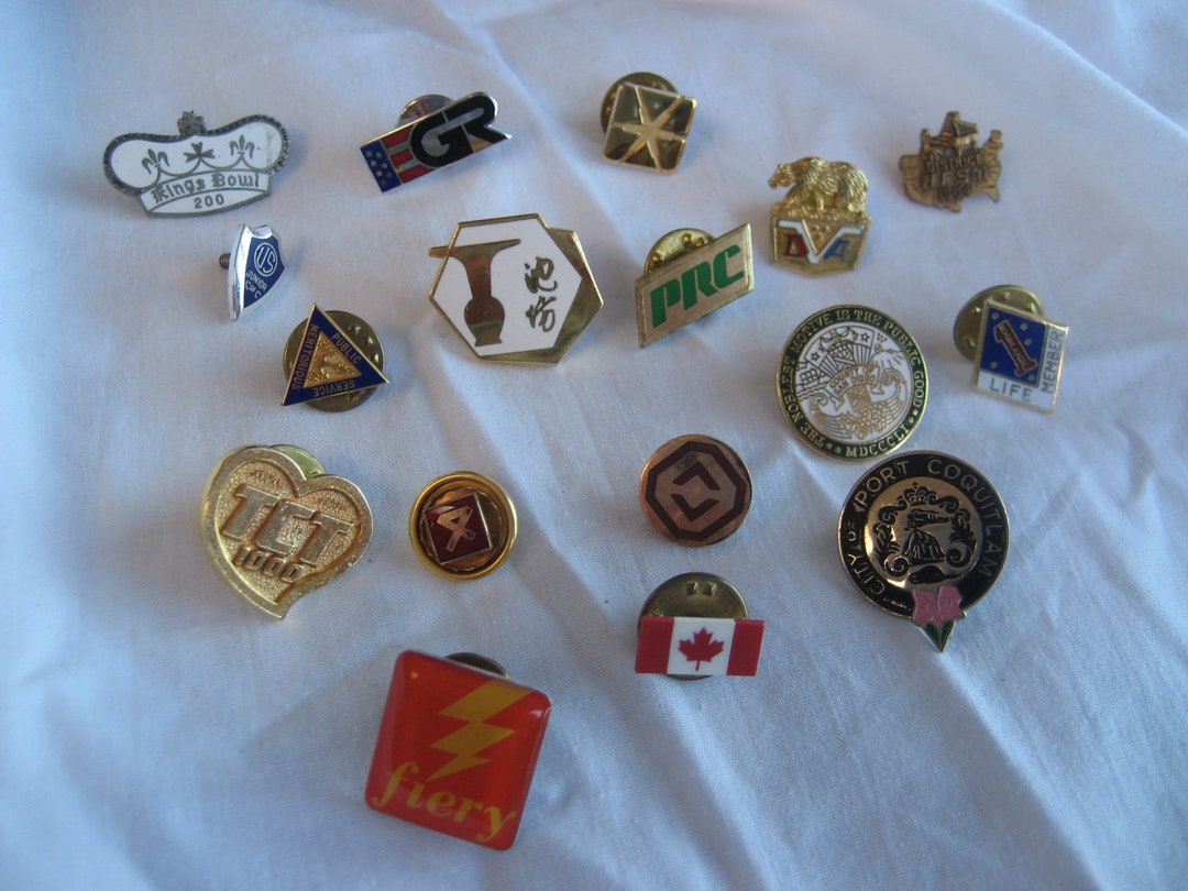 17 Vintage Pins, Civic and International Organizations, Canada Flag ...