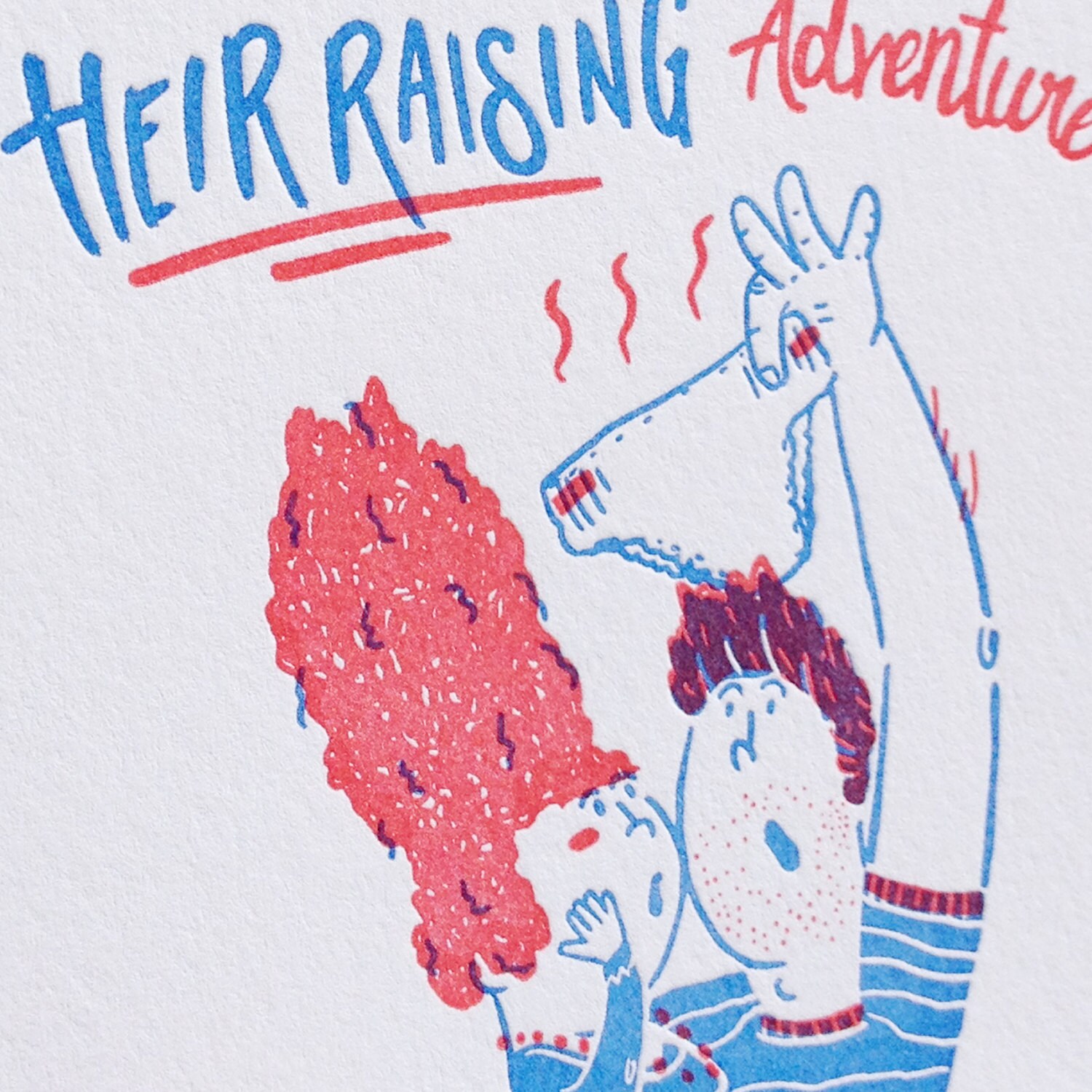 Heir Raising Affair, Baby Shower Letterpress Card - Etsy