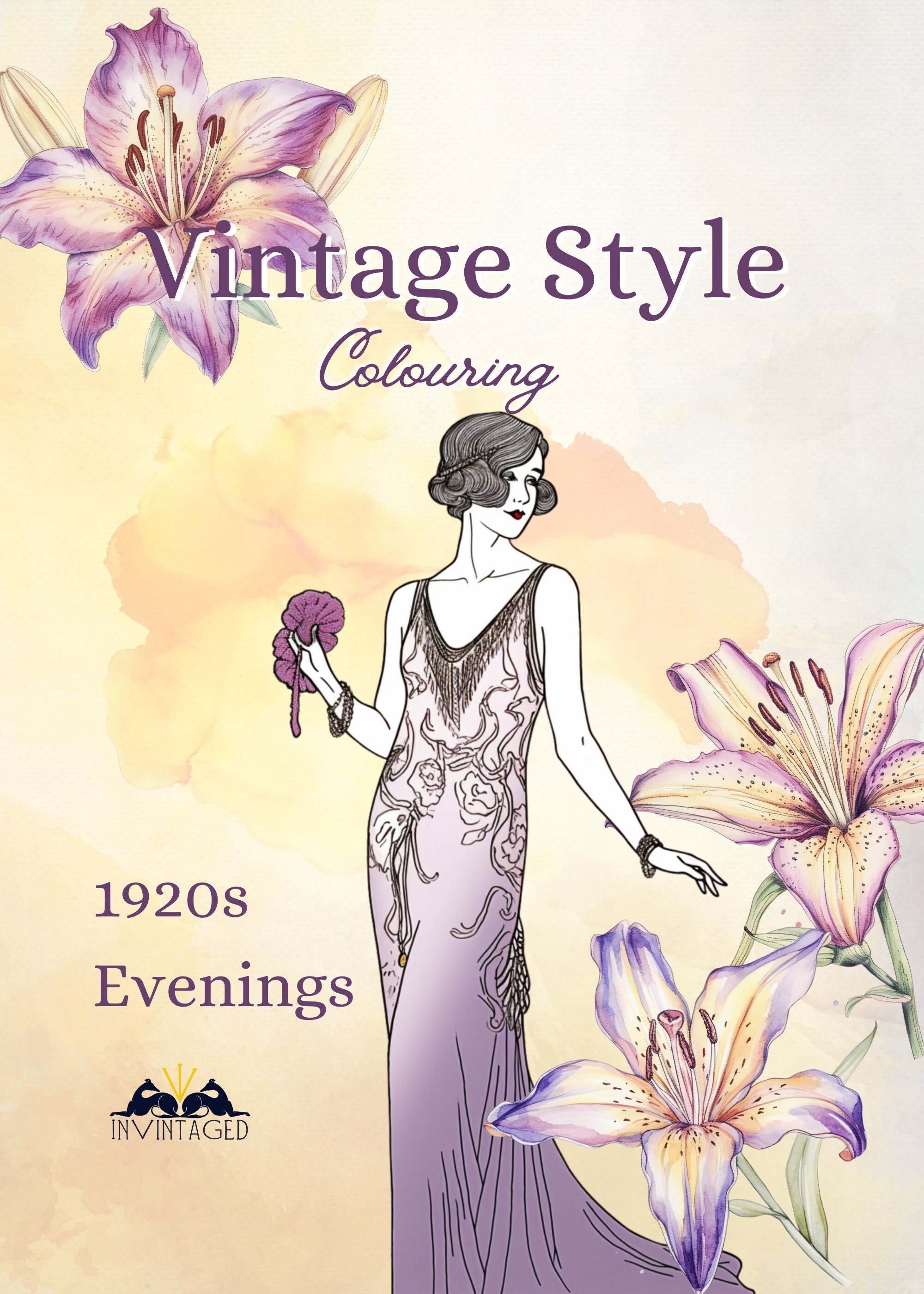 Vintage Style - 1920's Inspired Colouring Pages, Art Deco, Flapper ...