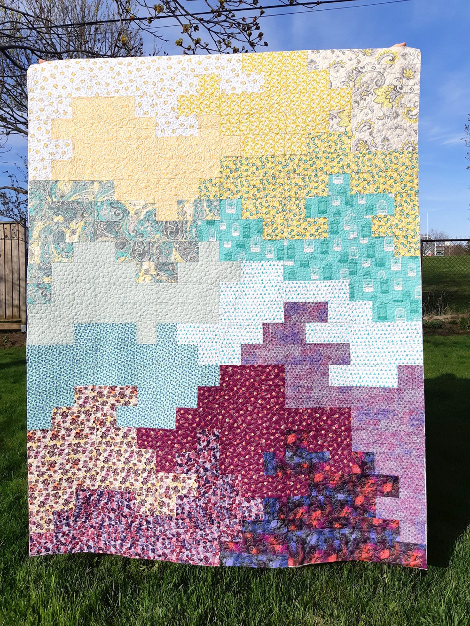 Tumbling Bricks Quilt PDF Pattern | Etsy