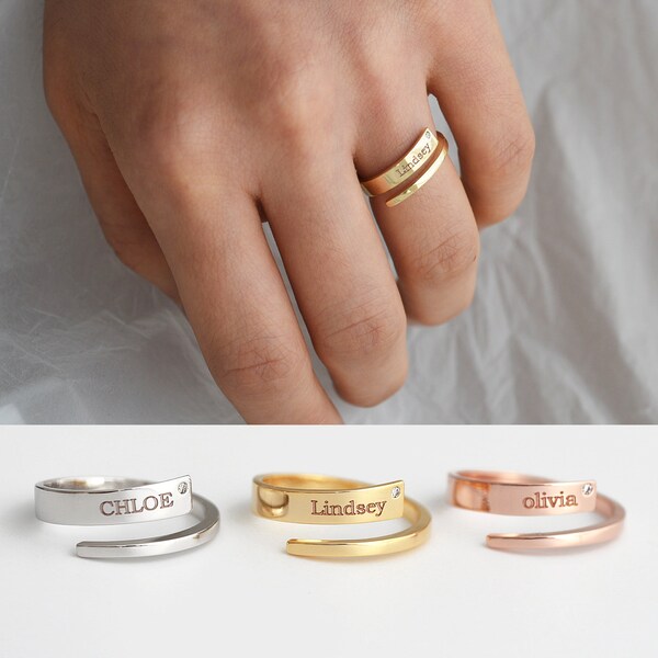 Rings With Names - Etsy