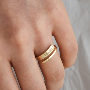 Engraved Ring, Name Ring, Best Friend Gifts, Custom Ring, Bridesmaid ...