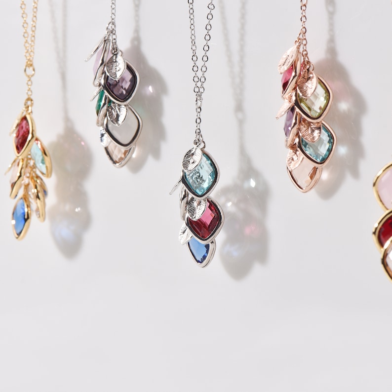 Personalized Necklace Custom Birthstone Necklace Custom | Etsy