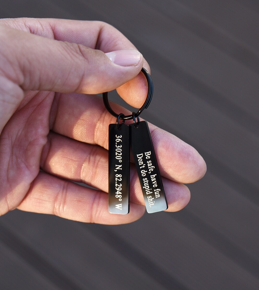 Personalized Keychain Metal Engraved Keychain Custom Engraved Keychain ...