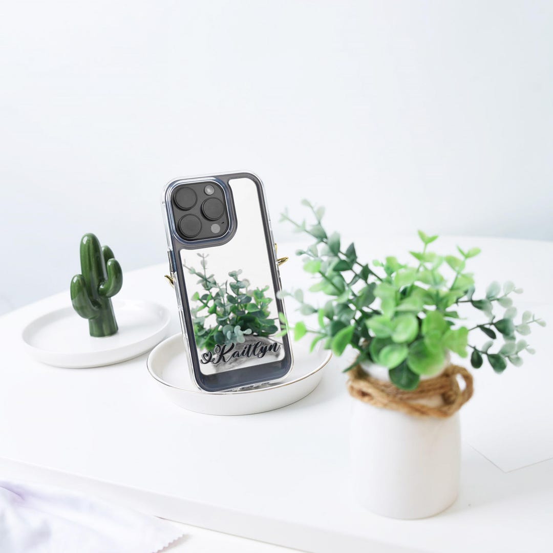 Custom Phone Case, Your Name, Logo, or Design on a Stylish Mirror Case ...